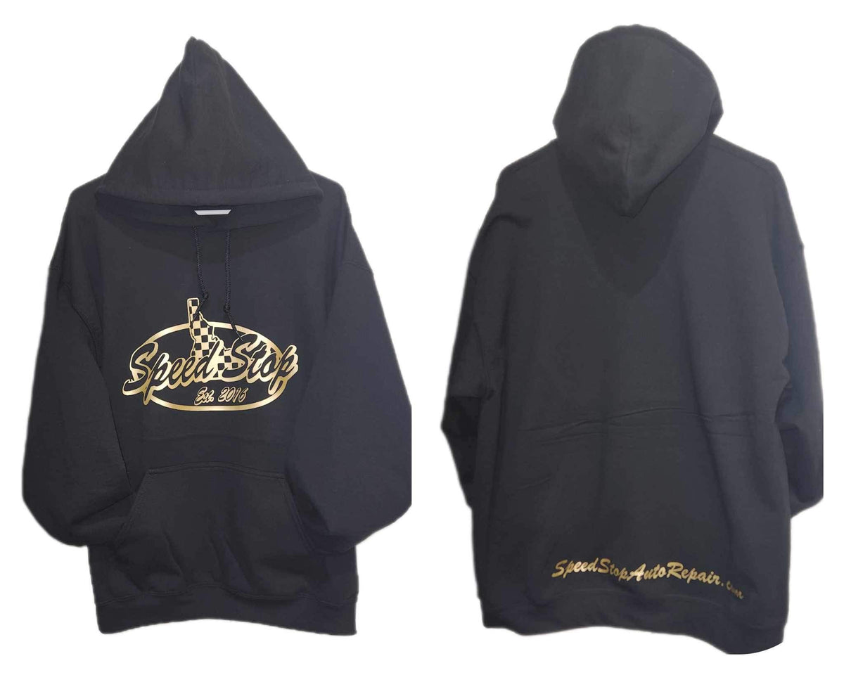 Speed Stop Hoodie Black/Gold – Speed Stop Auto Repair